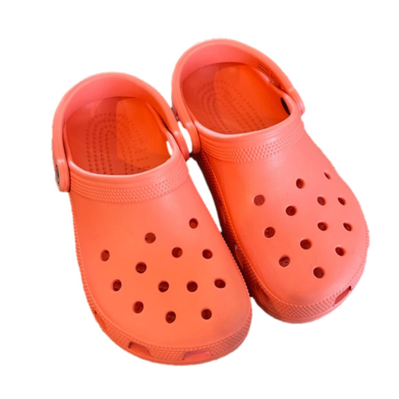 CROCS | Shoes | Crocs Classic Coral Neon Watermelon Pink Slip On Size 6 ...